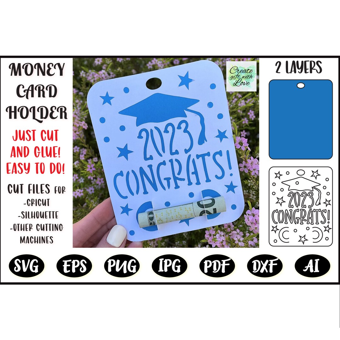 Congrats Money Card Holder SVG. Congratulations Design. Gift Card ...
