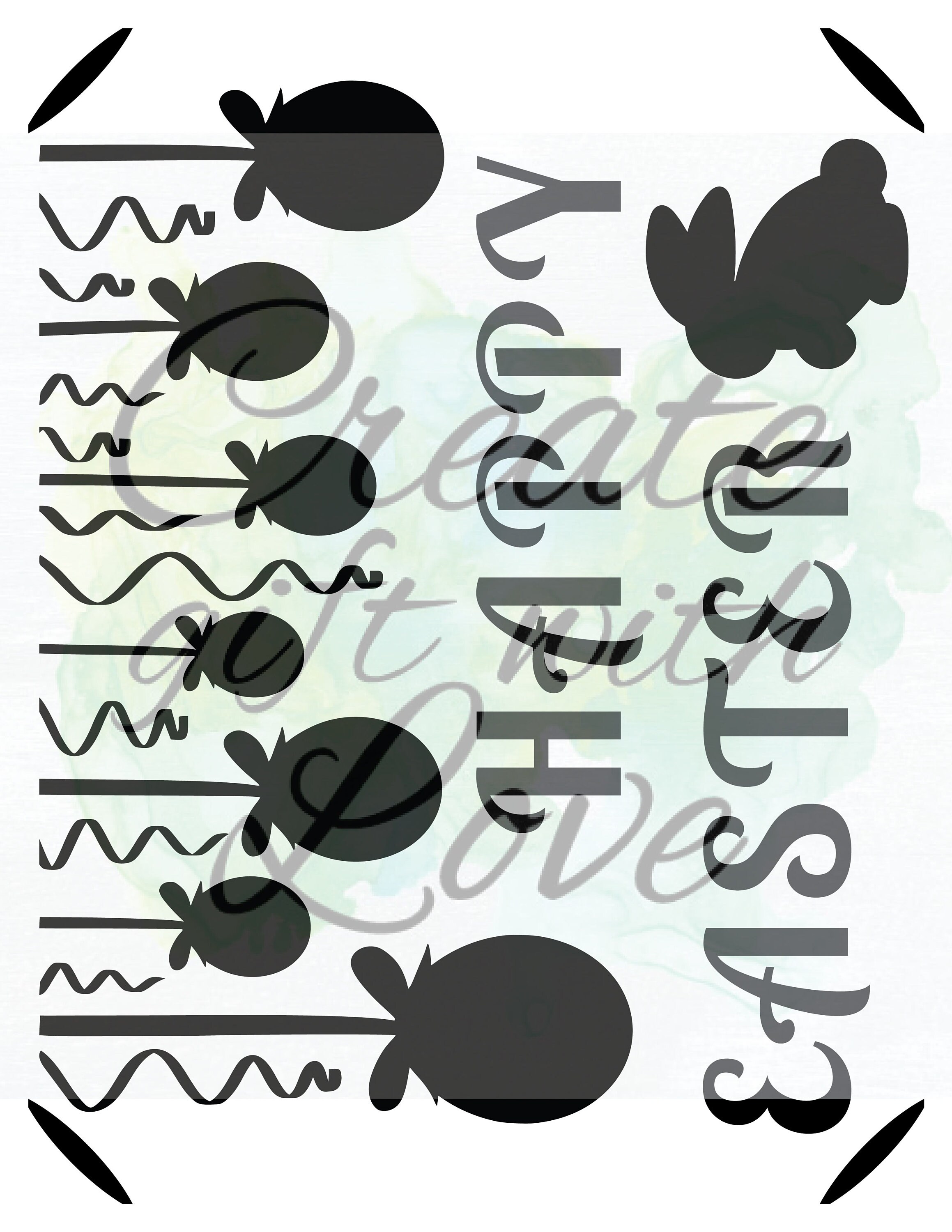 Happy Easter Insert Cutting Card, SVG Template File With Bunny and Eggs ...