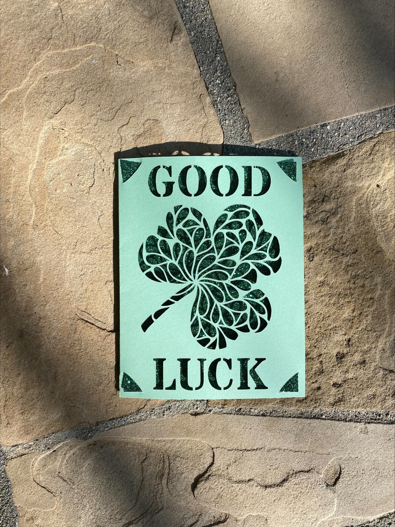 Good Luck Card SVG Template for Cricut Joy and Other Cutting Silhouette ...