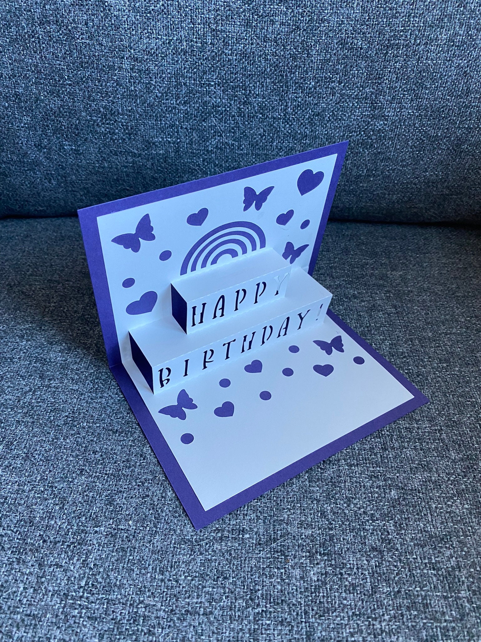 DIY Pop-up Happy Birthday Card. Silhouette. Card Template - Etsy