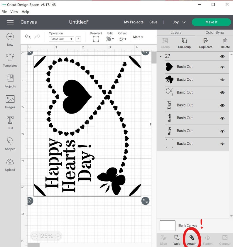 Happy Hearts Day Card With Love, SVG Template Cut File With Hearts for ...