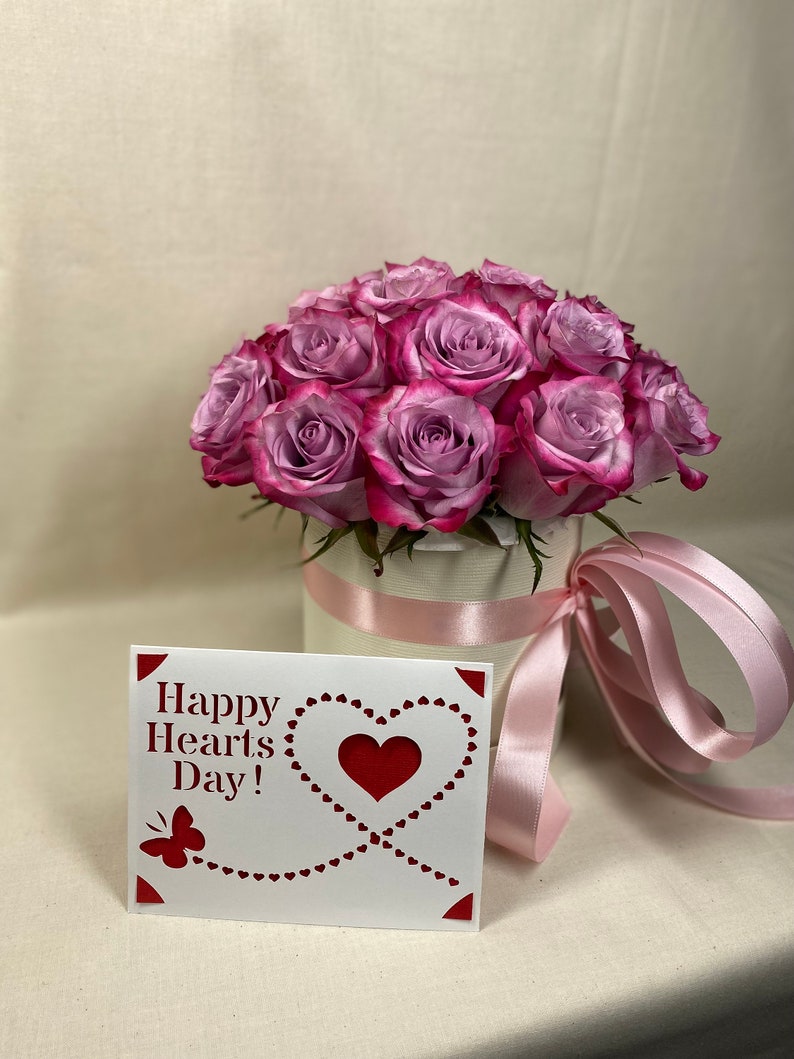 Happy Hearts Day Card With Love SVG Template Cut File With | Etsy