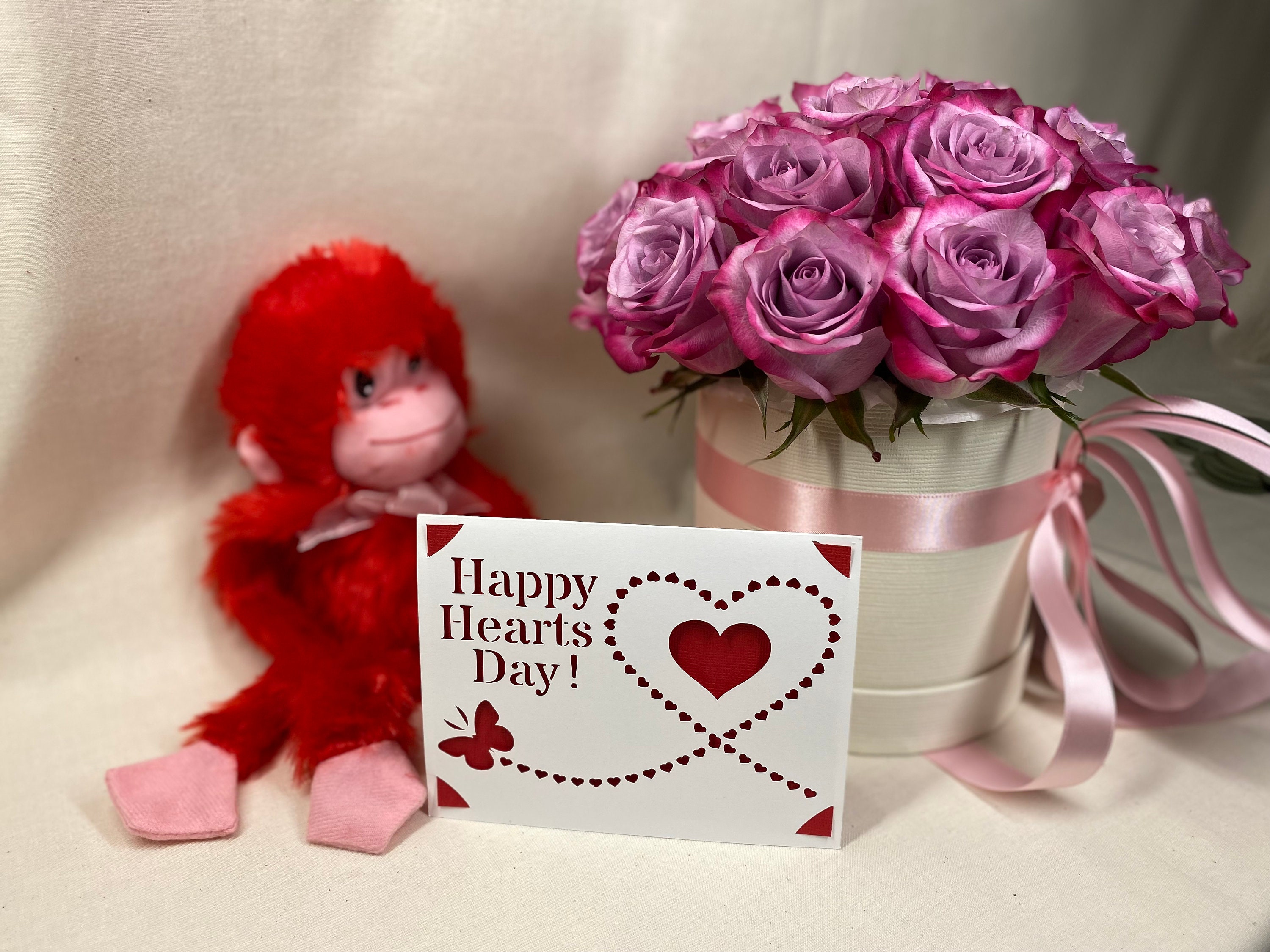 Happy Hearts Day Card With Love SVG Template Cut File With - Etsy UK