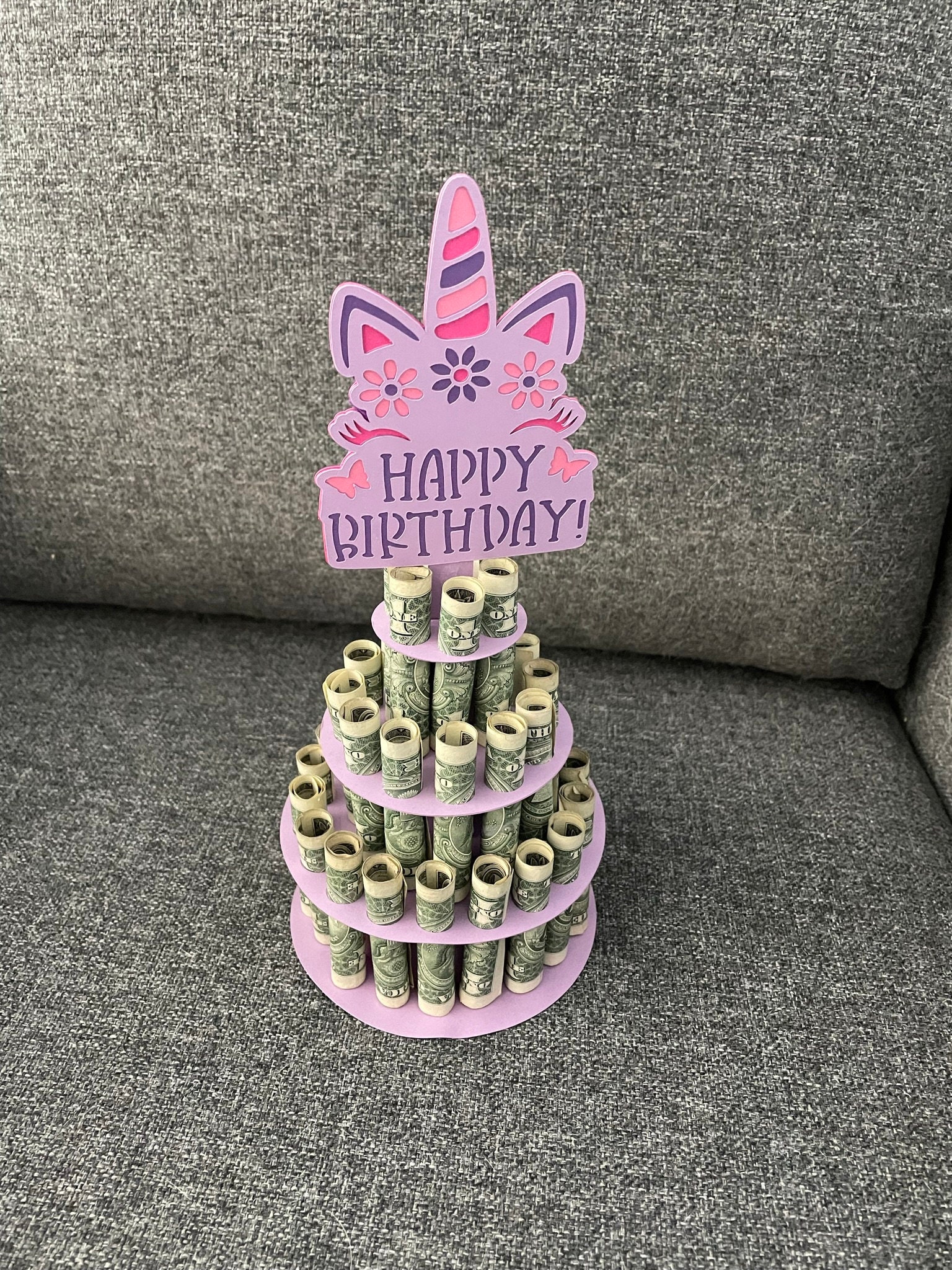 Birthday Money Cake SVG. Cardstock Money Holder. SVG Template Cut File ...