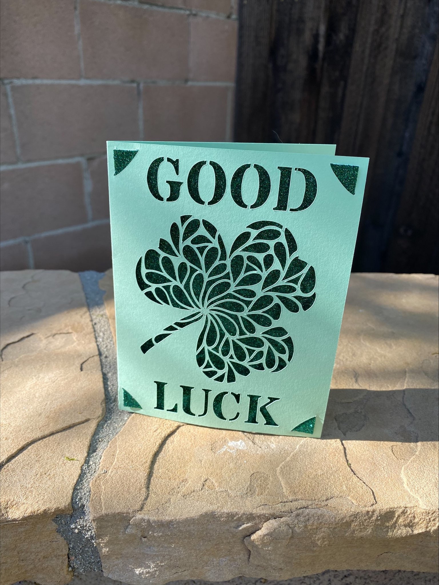 Good Luck Card SVG Template for Cricut Joy and Other Cutting Silhouette ...