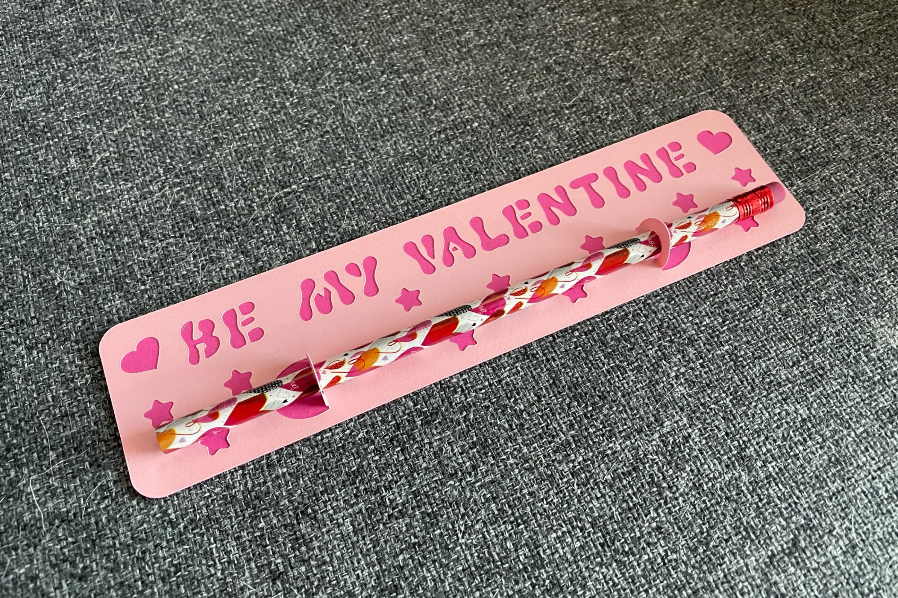 Pencil Holder Valentine Card. Classroom Swapping Cards. Valentine SVG ...