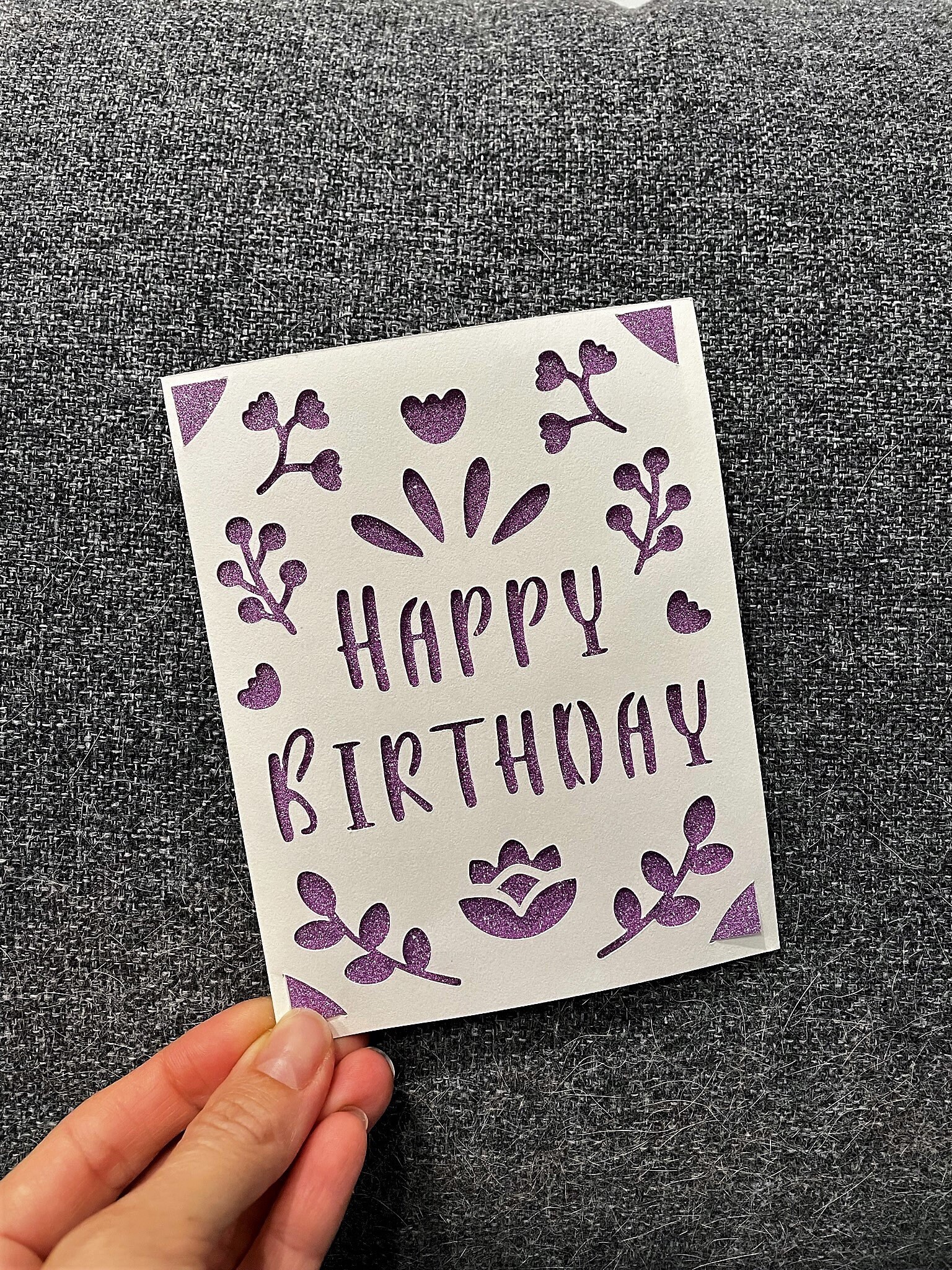 Happy Birthday Card SVG File for Cricut Joy, Maker and Explore Air ...