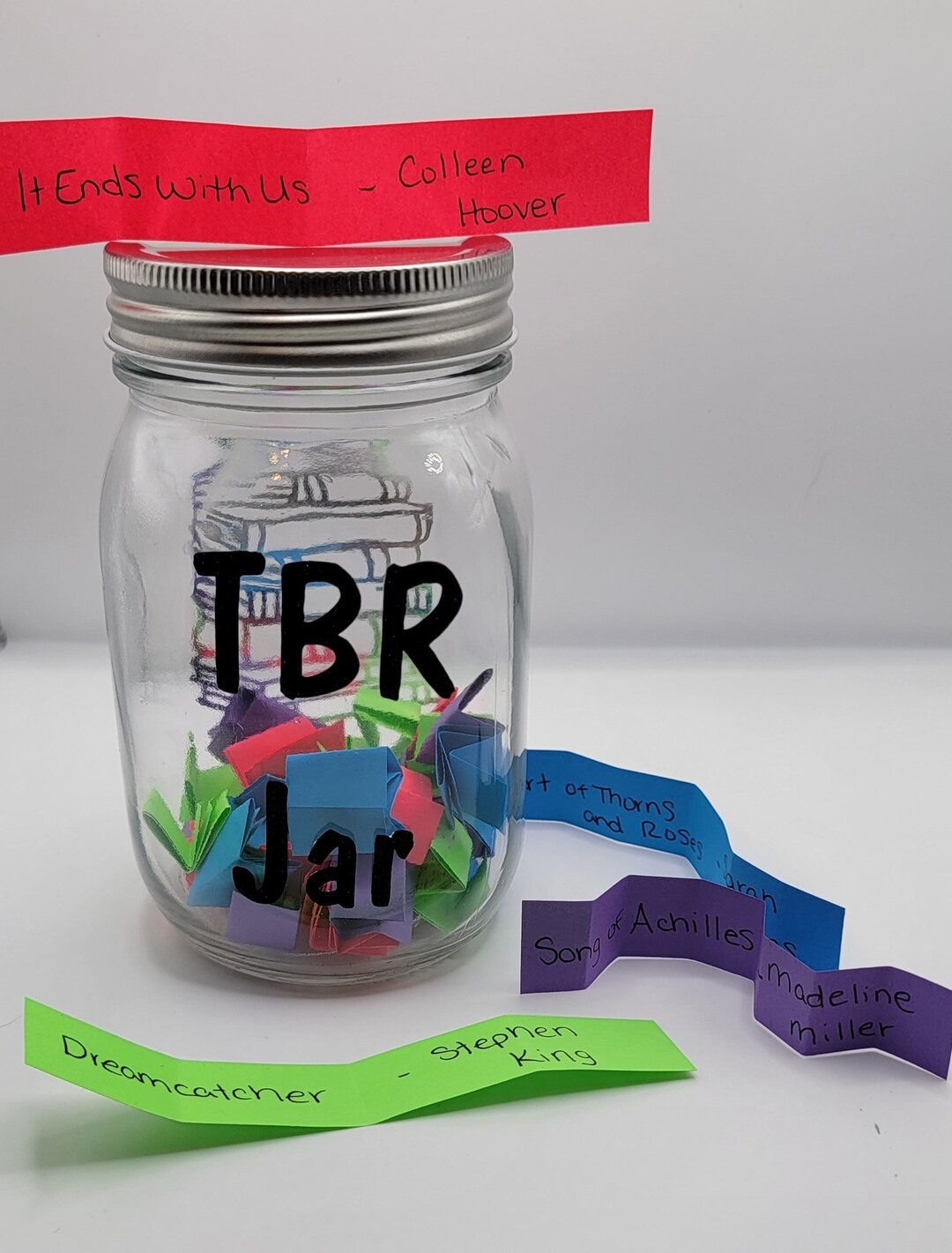 Personalized 16oz Glass TBR to Be Read Jar - Etsy