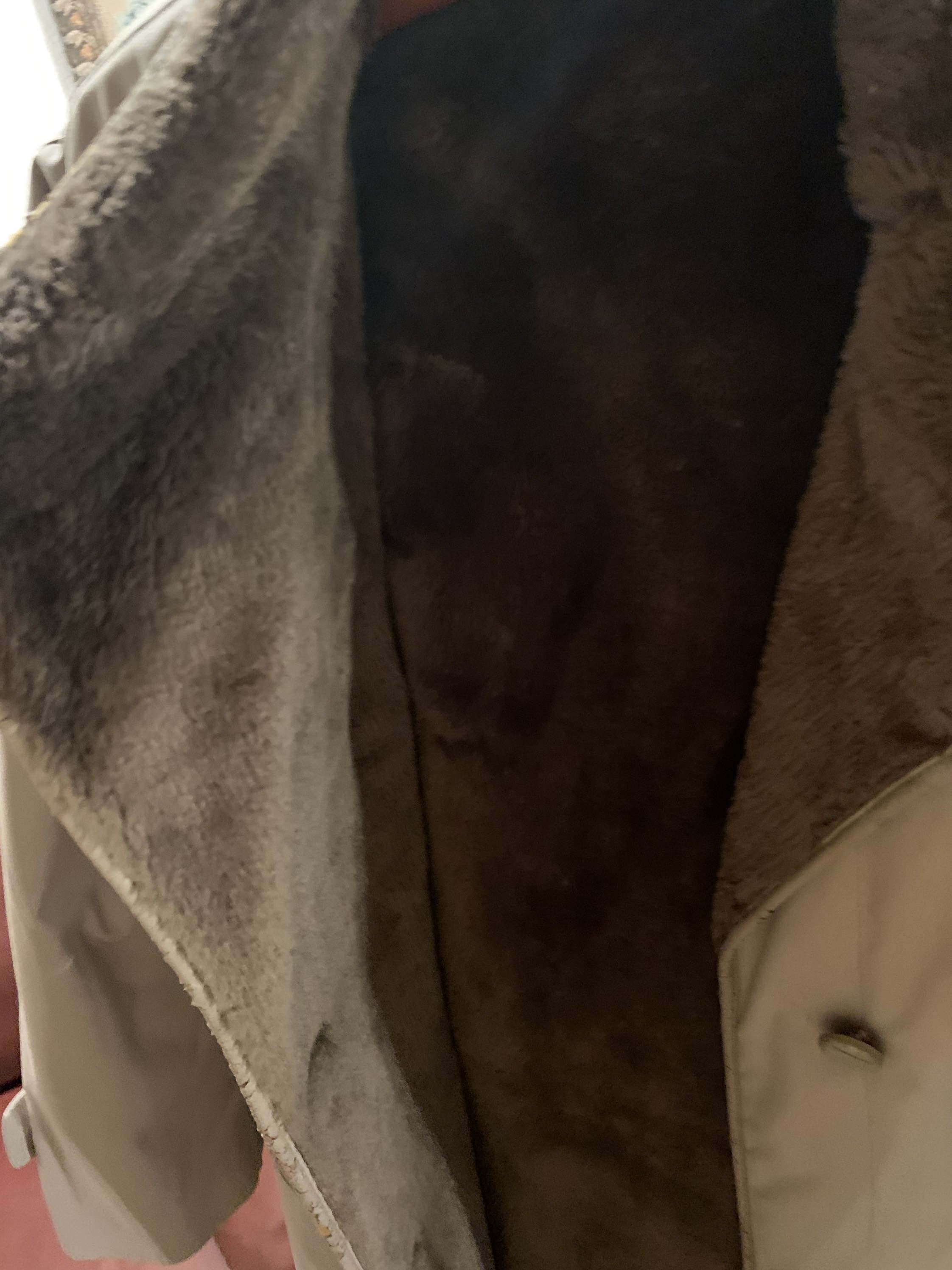 Lined Inside of Beige Coat - Etsy