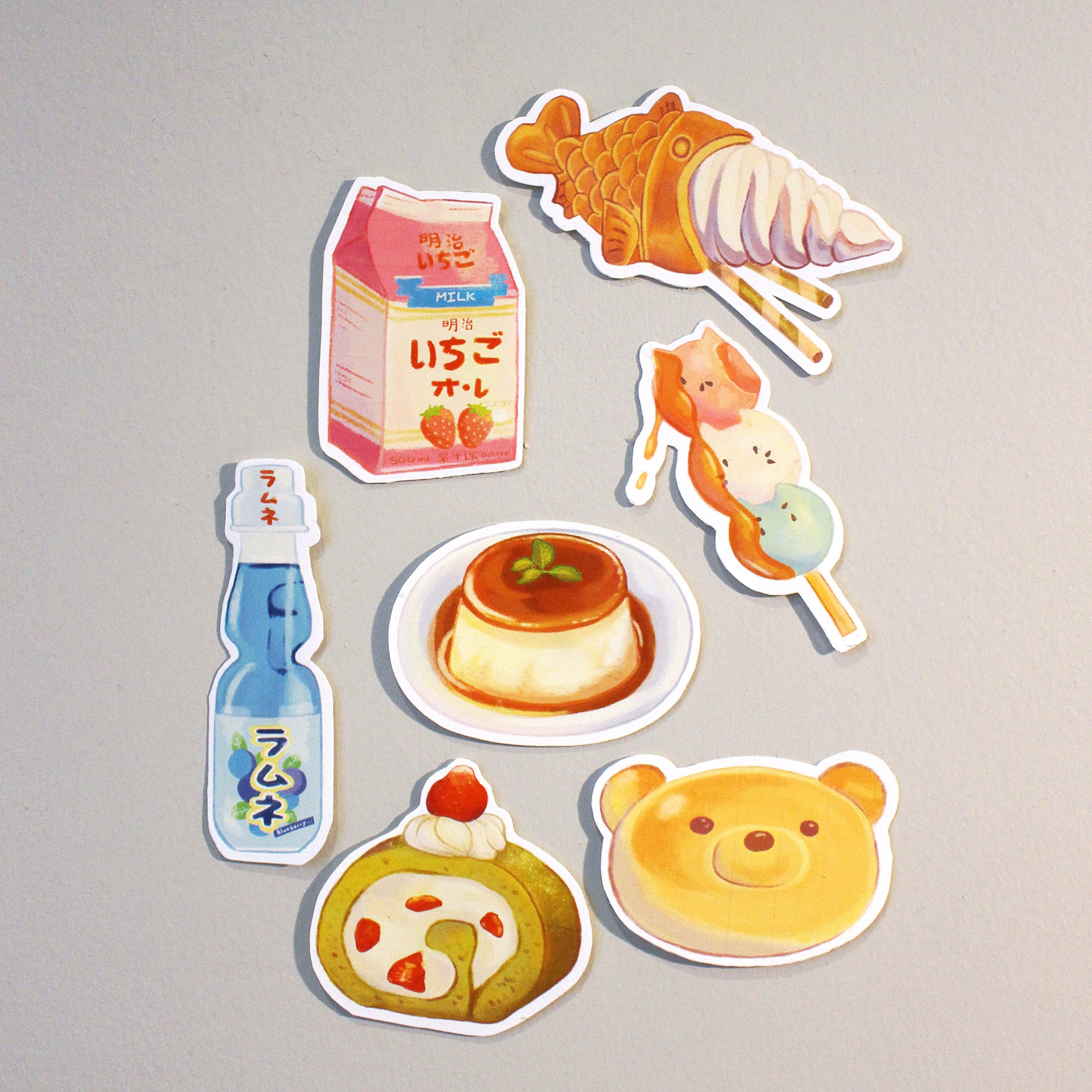 Cute Japanese Sweets Waterproof Vinyl Die Cut Stickers - Etsy