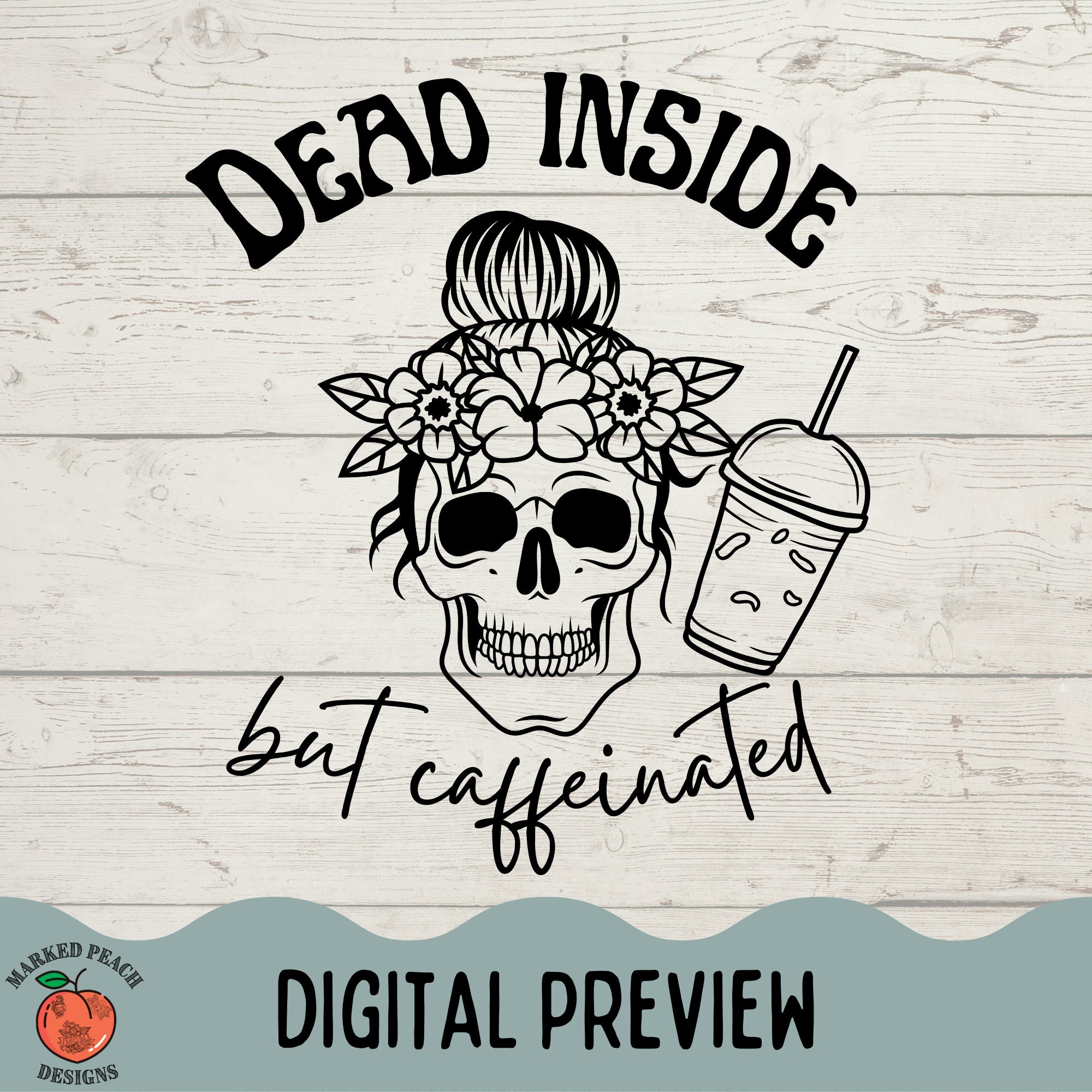 Dead Inside but Caffeinated Car Decal Car Sticker Window Sticker Laptop ...
