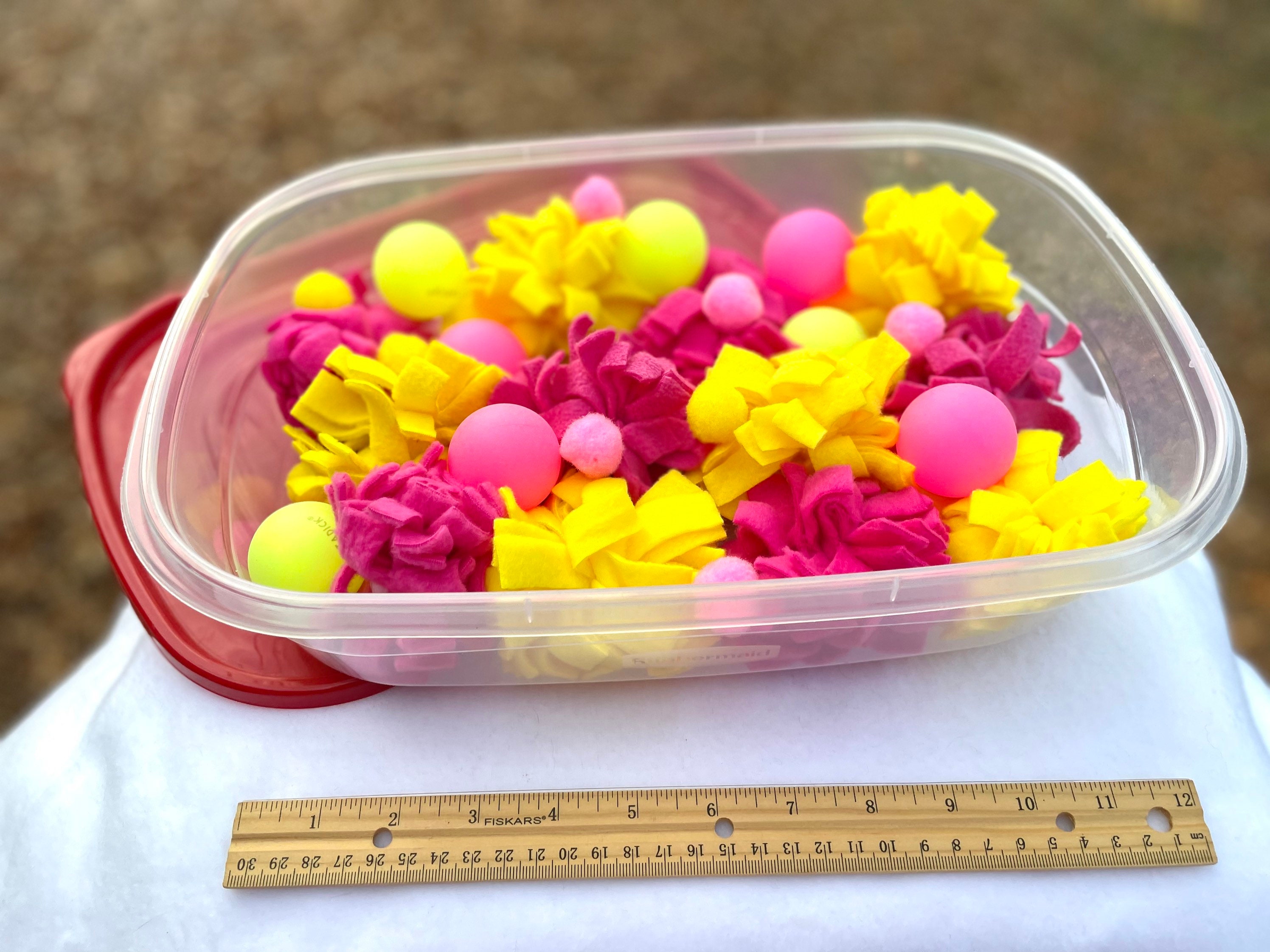 Pink and Yellow Dig Box Small Animal Toys Supplies Hedgehog Mom Dad ...
