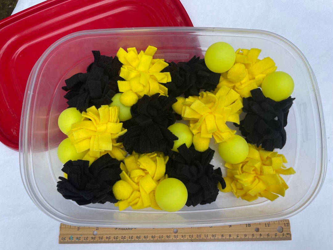 Black and Yellow Hedgehog Dig Box - Small Animal Toys- Fleece, Ping ...