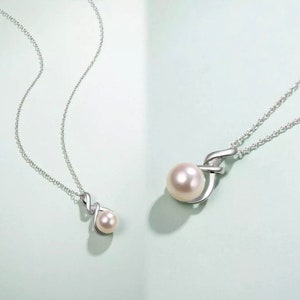Infinity Freshwater Pearl Necklace, 925 Sterling Silver, Infinity ...