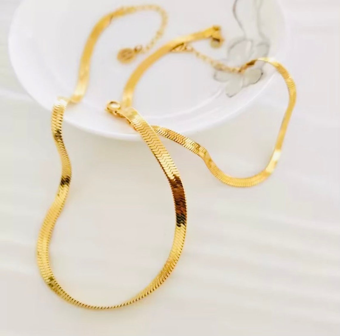 4MM 18K Gold Plated Snake Chain Stainless Steel Snake - Etsy