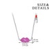 Lips Pendant Necklace, Red Lipstick Necklace, 925 Sterling Silver, Lip ...