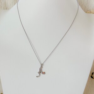 Letter A Necklace, Heart Letter Necklace, 925 Sterling Silver, Initial ...