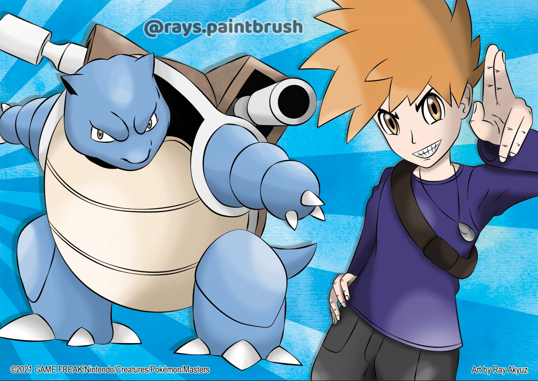 Pokemon Blue Champion Blue Pokemon Blue Art Champion Blue | Etsy