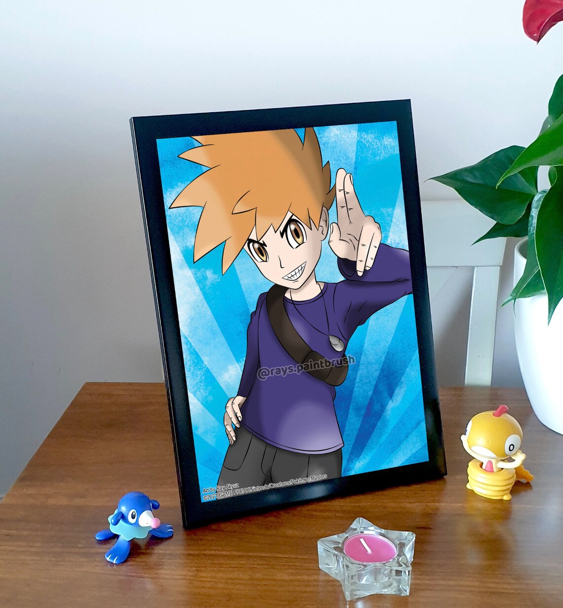 Pokemon Blue Champion Blue Pokemon Blue Art Champion Blue | Etsy