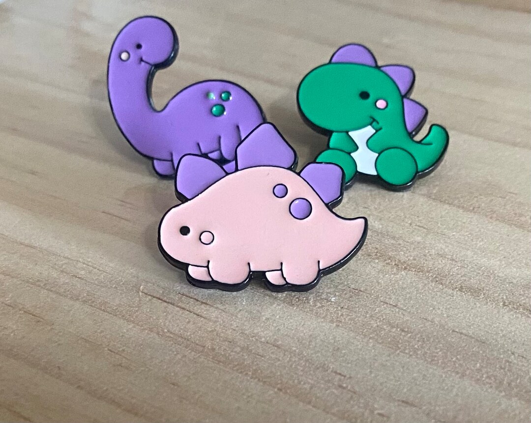 Cute Kawaii Dinosaur Pin Enamel Pins Gift Pins for Backpacks, Tote Bags ...