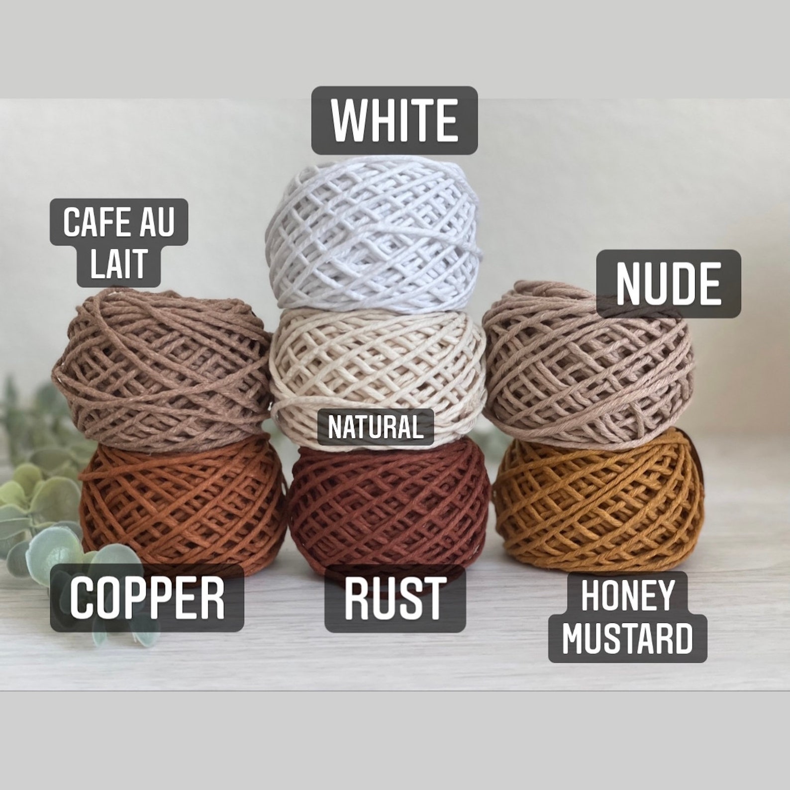 2mm Macrame Cord: Single Twist Recycled Cotton String, 100ft Mini Spool ...
