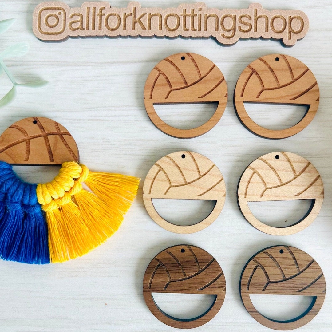 Sports Macrame Earring Blanks Wooden Earring Blanks Macrame - Etsy