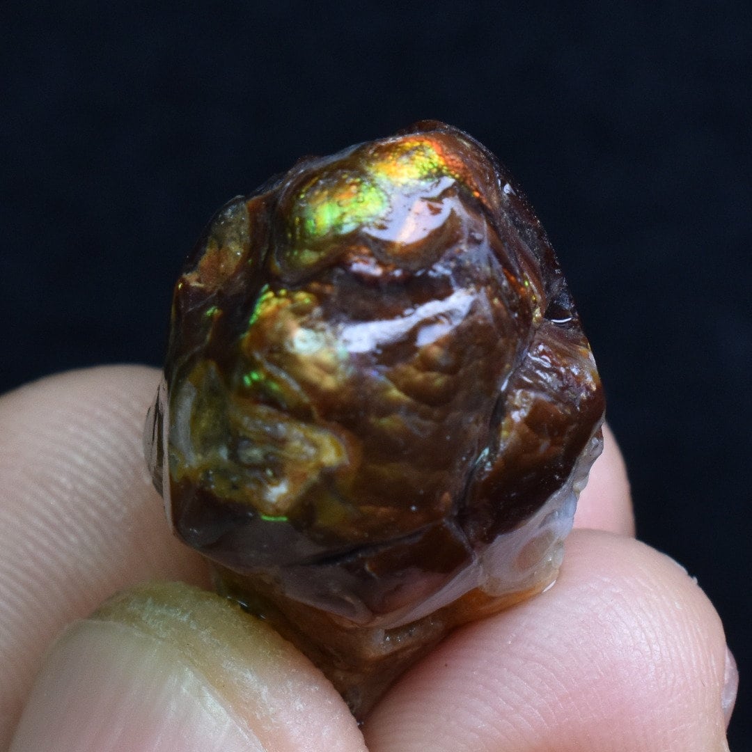 Natural Mexican Fire Agate Rough Specimen Top Grade Raw Agate Rock