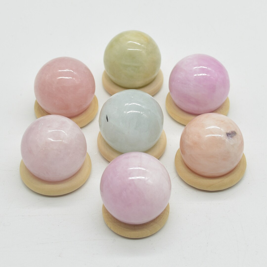 Morganite / Beryl Crystal Sphere Ball - 4 Sizes - Etsy UK