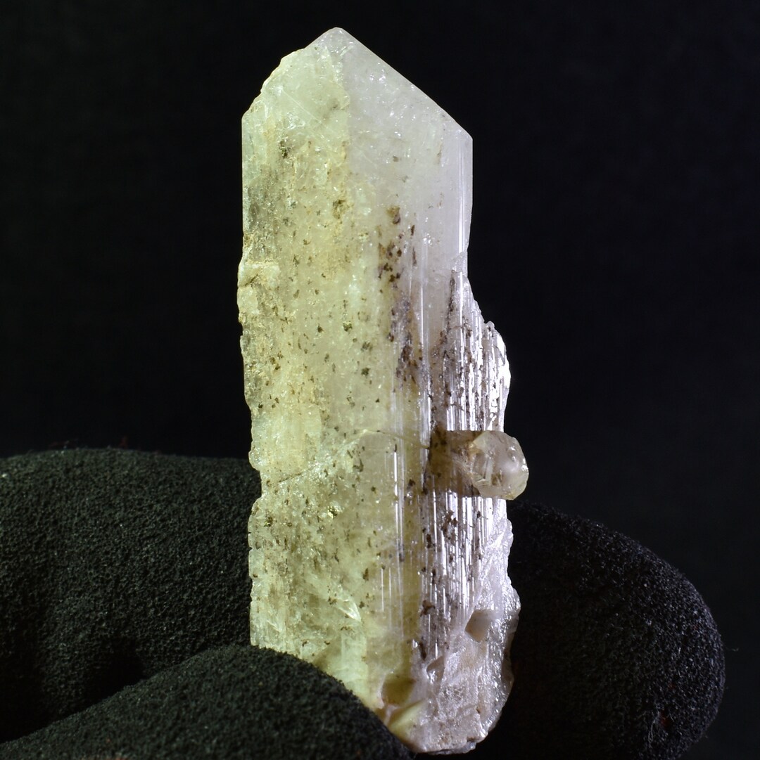 Danburite with Pyrite and Calcite UV Reactive Crystal Raw Point ...