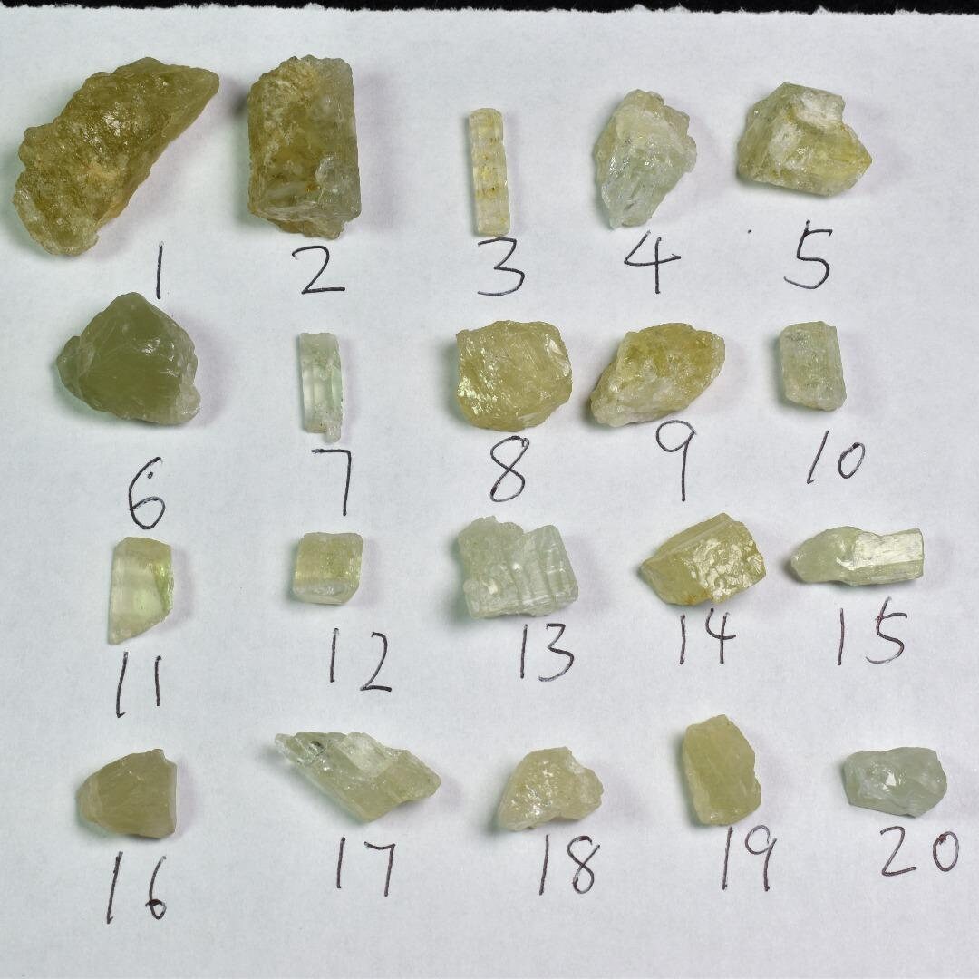 Heliodor Raw Green Yellow Beryl Crystal Specimen 20 Sizes 1 Count - Etsy