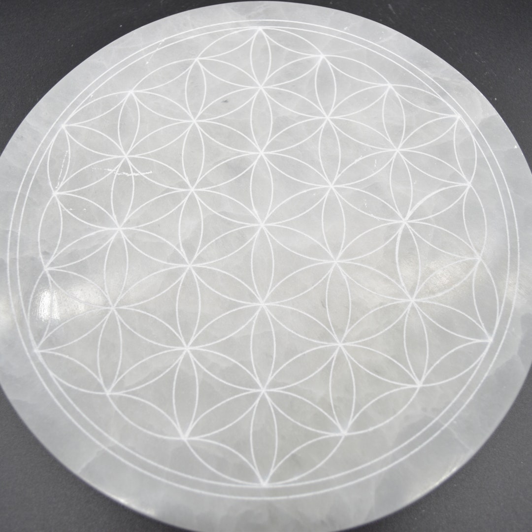 Selenite Flower Grid Round Charging Plate - 1 Count - 5 Sizes - Etsy UK