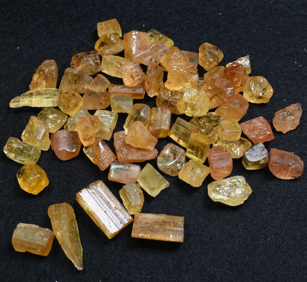 Natural Golden Imperial Topaz Raw Untreated Crystal Specimen - 5 Sizes ...