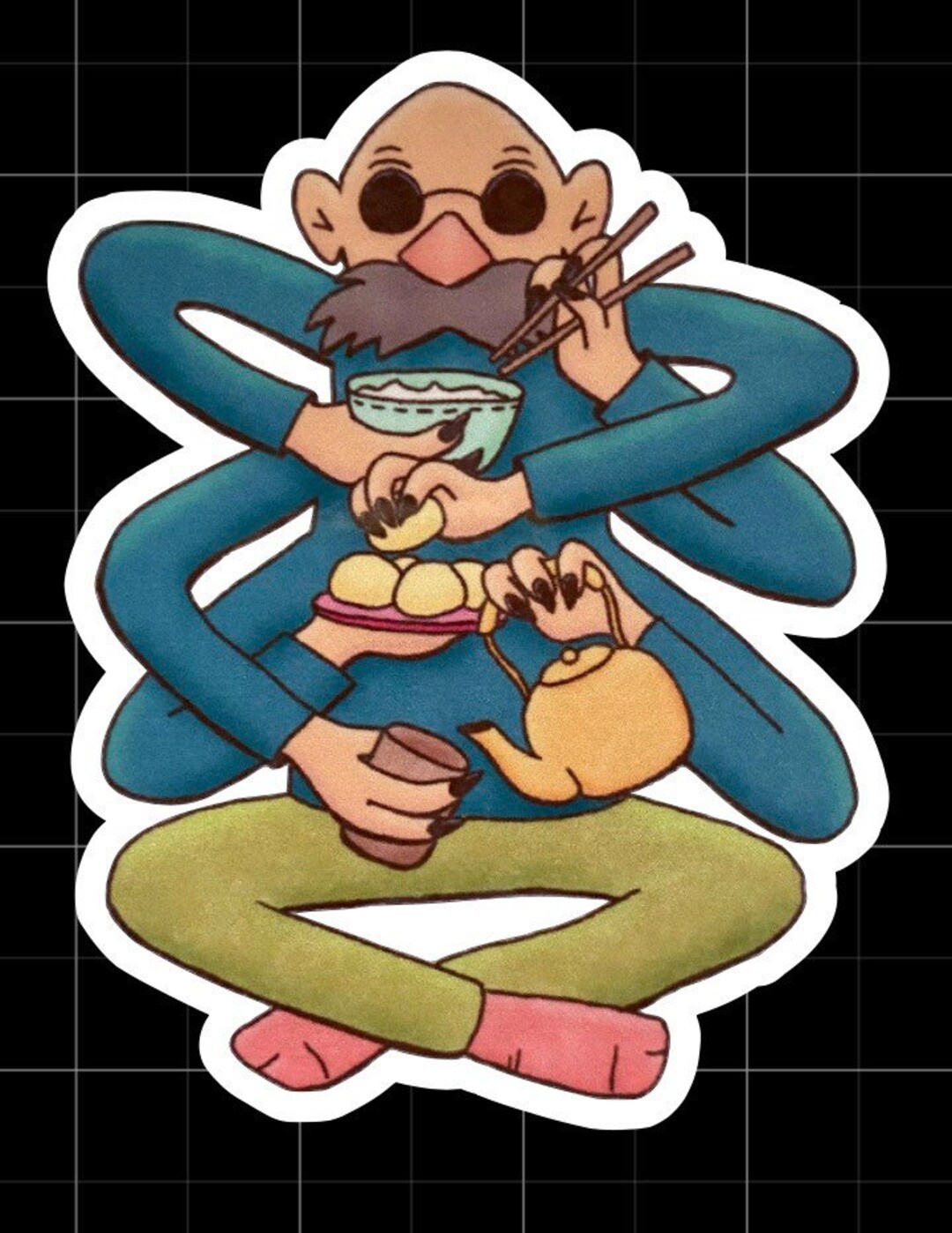 Anime Kamaji the Boiler Man Spirited Away Waterproof Sticker - Etsy