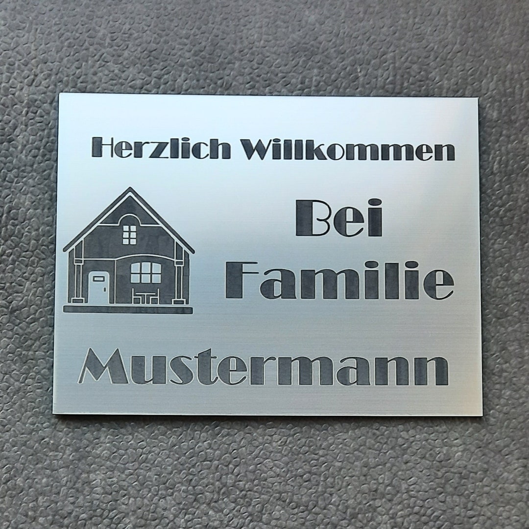 Door Sign Name Plate Wall Sign Bell Sign House Motif Front - Etsy