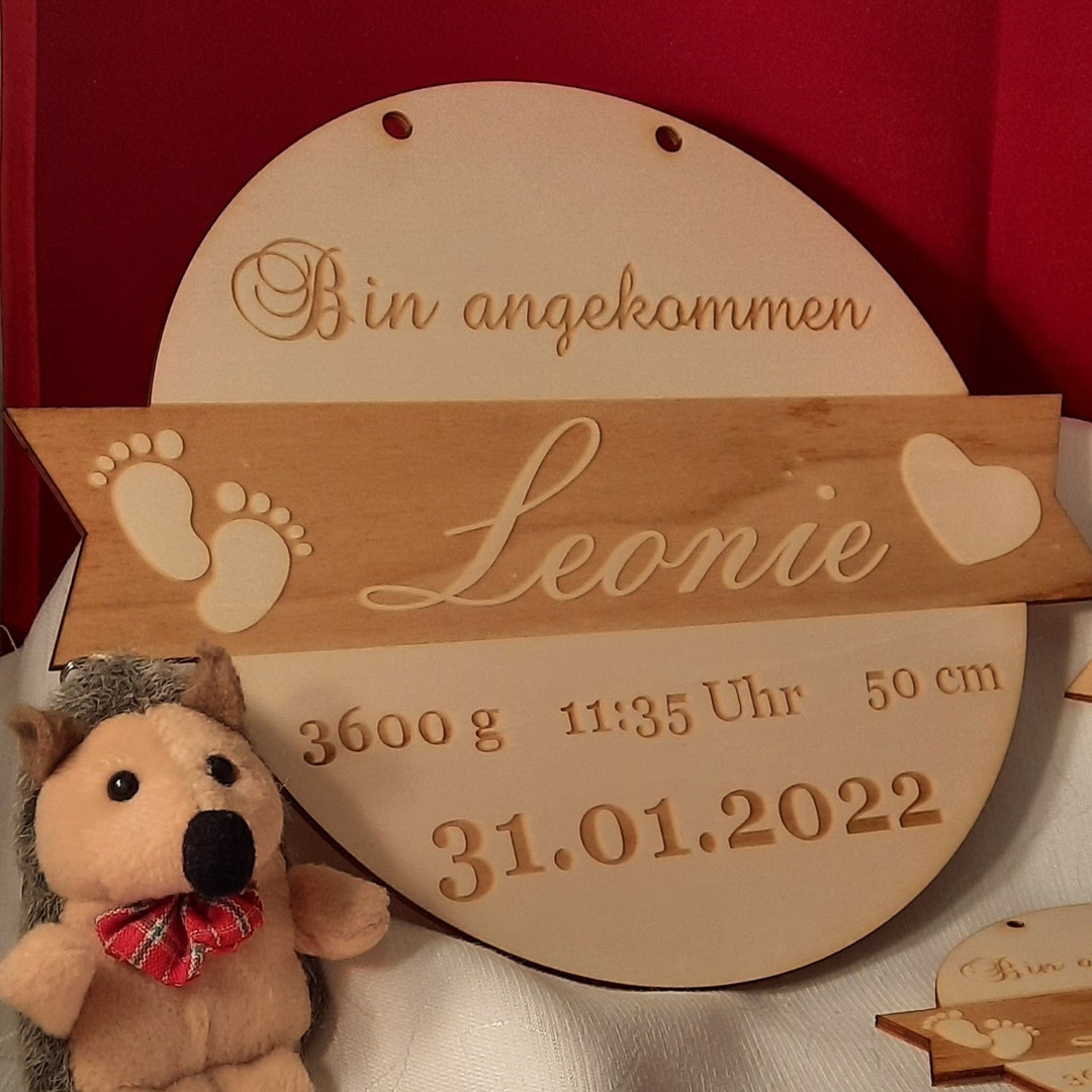 Wooden Sign Name Tag Milestone Baby Desired Name - Etsy