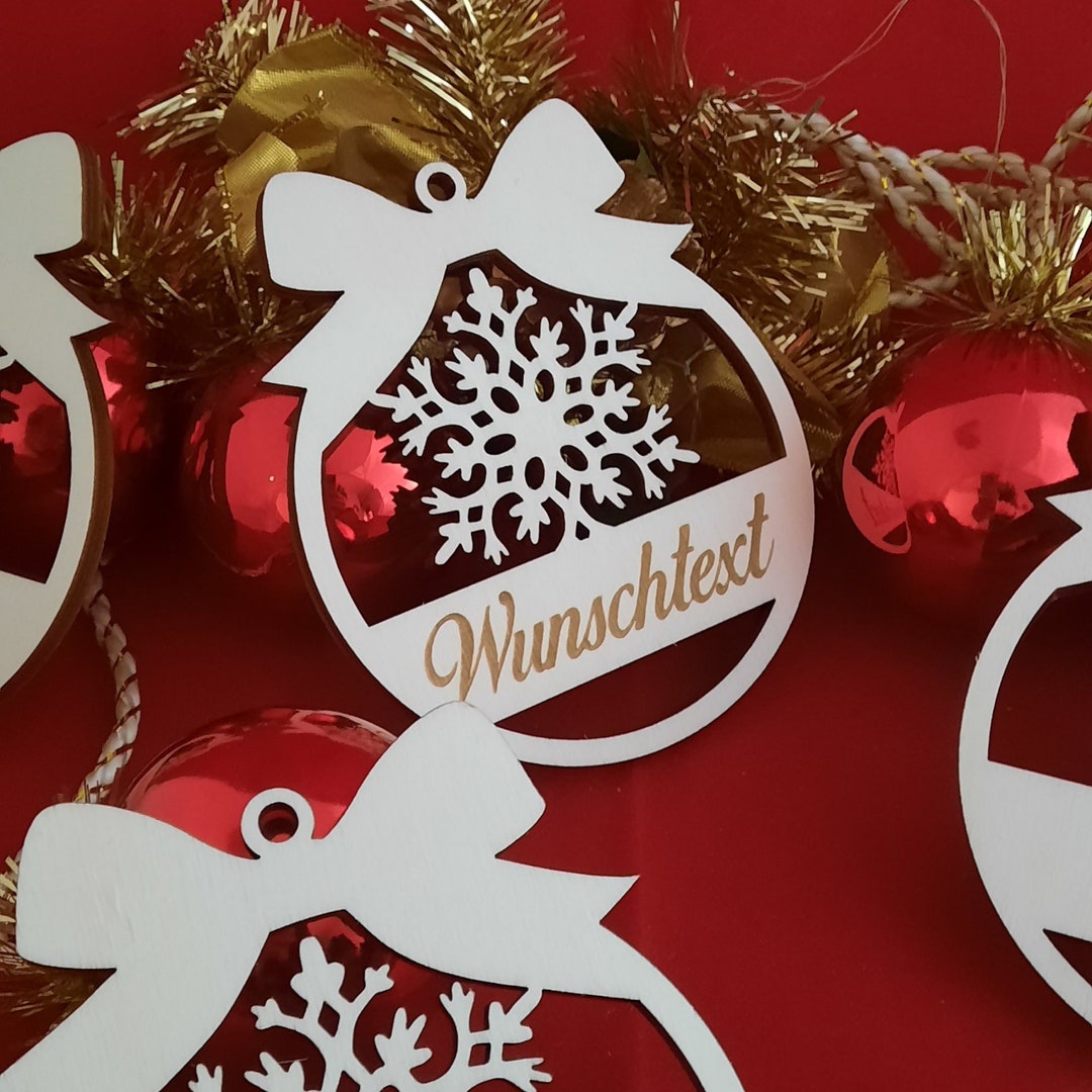 Christmas Balls Personalized Wooden Christmas Tree Decoration - Etsy