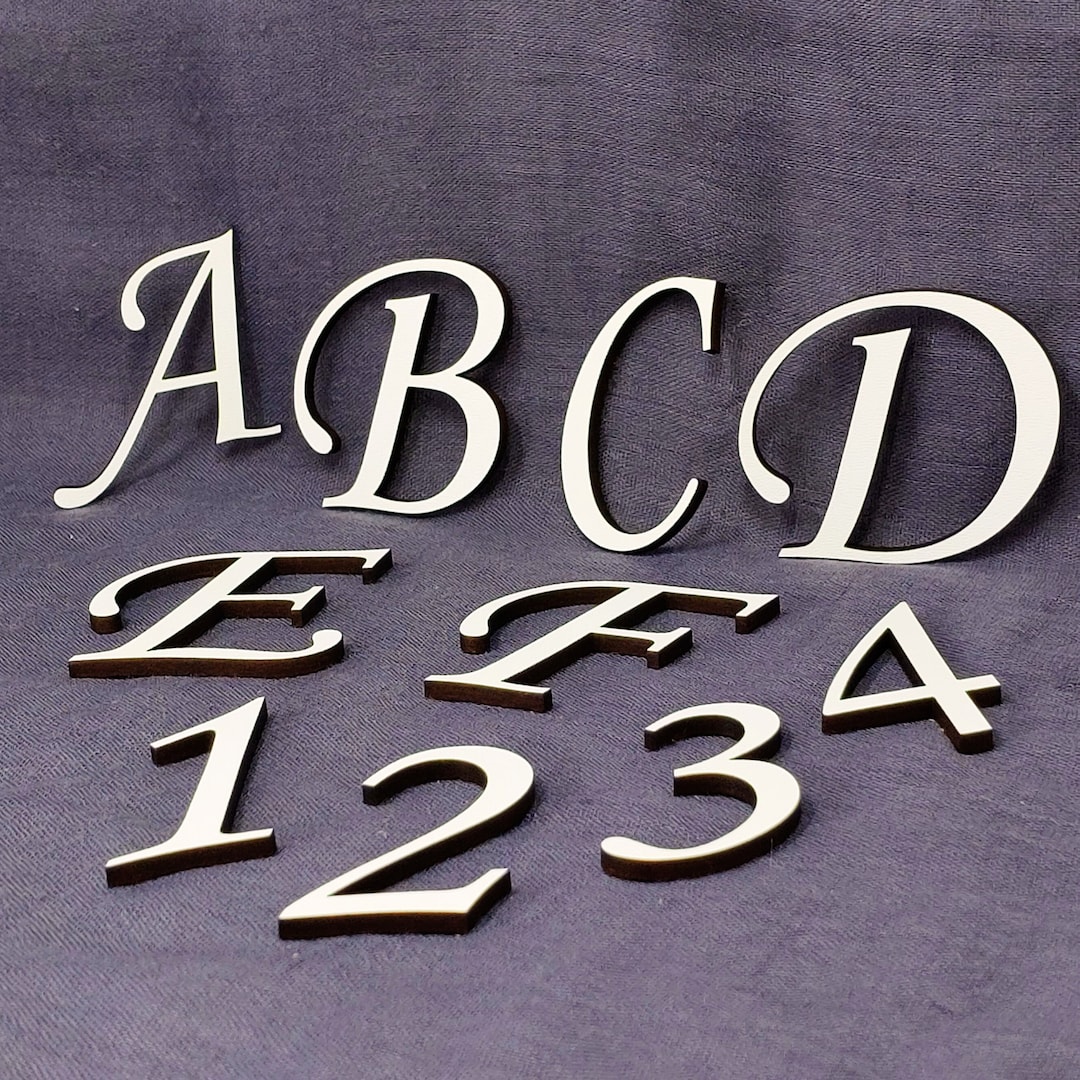 Wooden Letters MDF Wood White Decorative Monotype Corsiva - Etsy