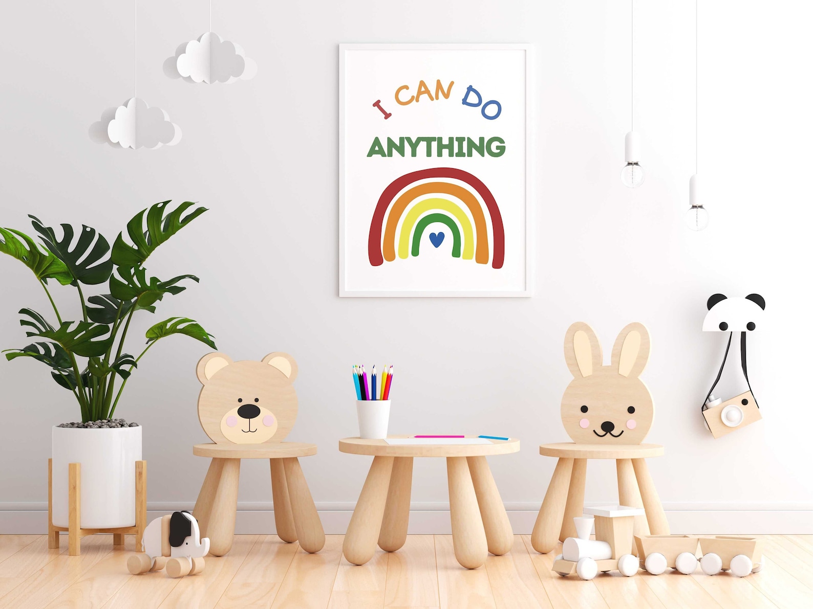 Set of 8 Kids Motivational Wall Art, Kids Positive Affirmation Wall Art ...