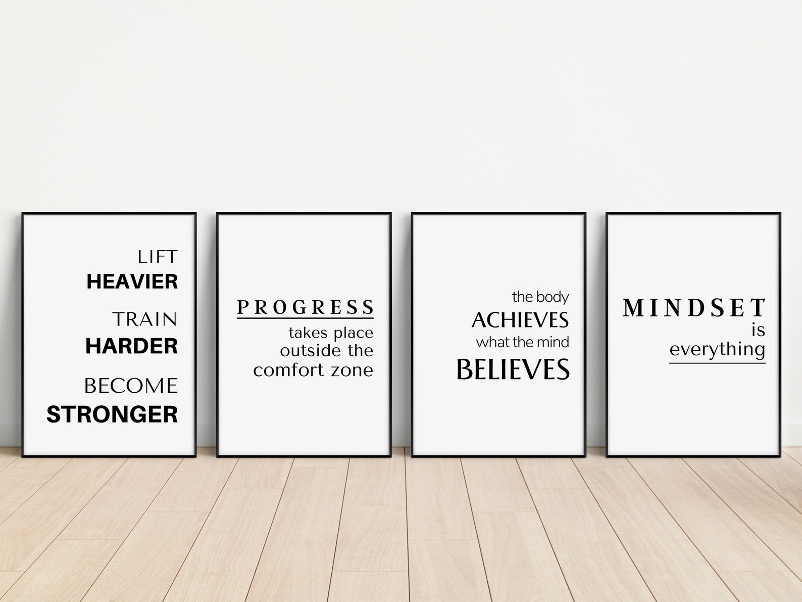 Home Gym Wall Art Set Workout Poster Wall Decor Printable - Etsy