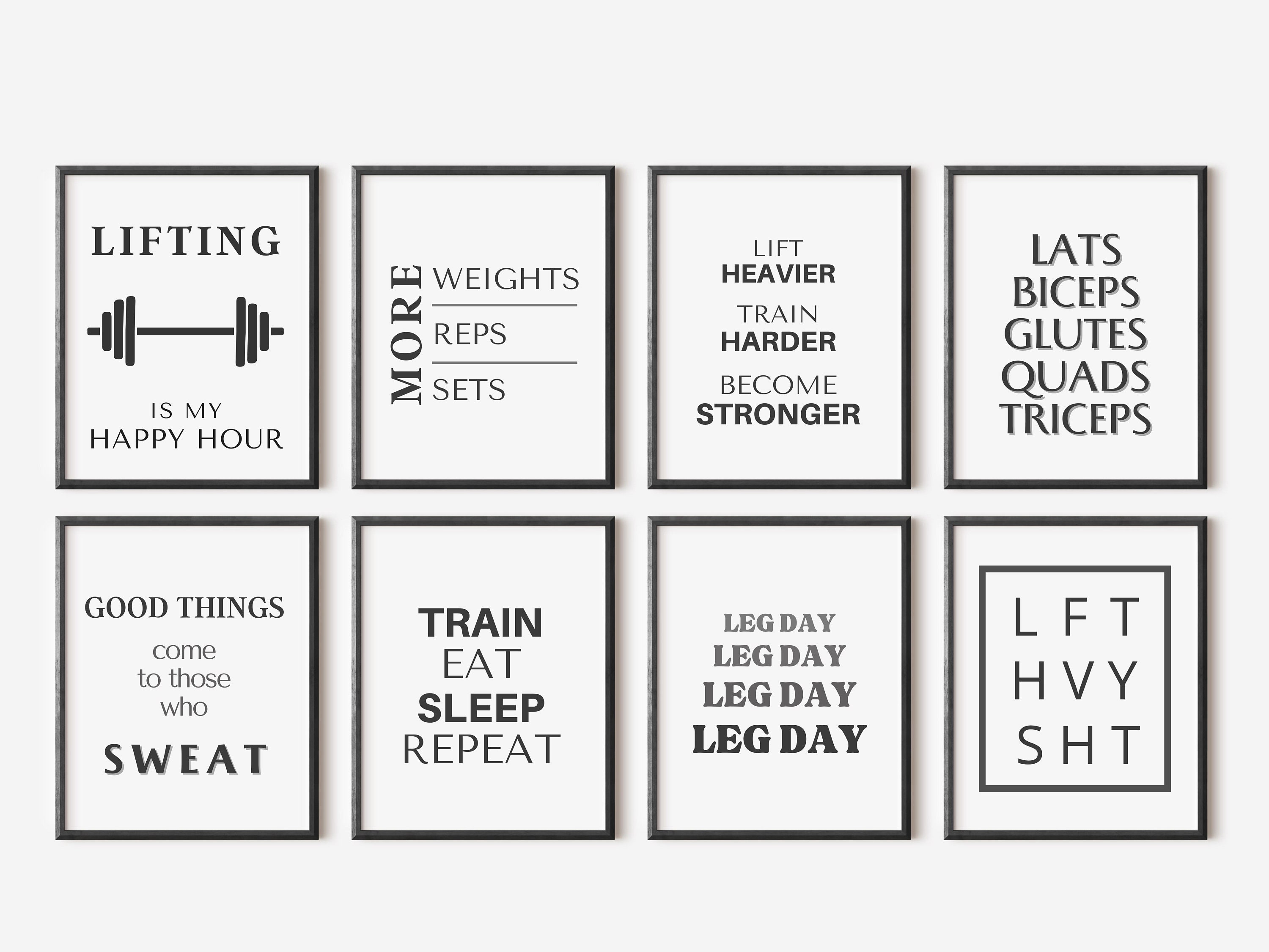 Fitness Home Gym Motivation Wall Art,workout Poster,home Gym Wall Art ...