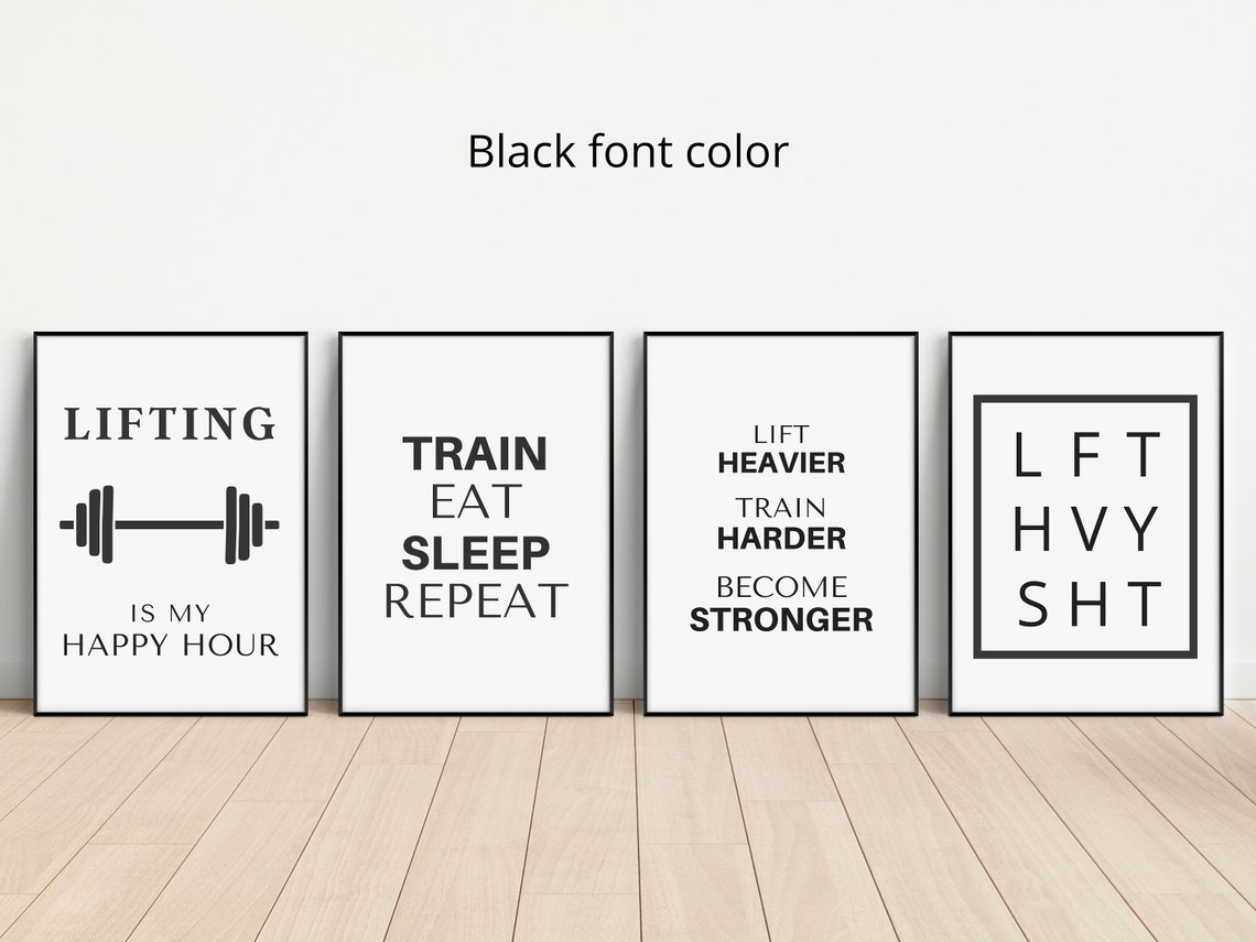 Fitness Home Gym Motivation Wall Artworkout Posterhome Gym - Etsy