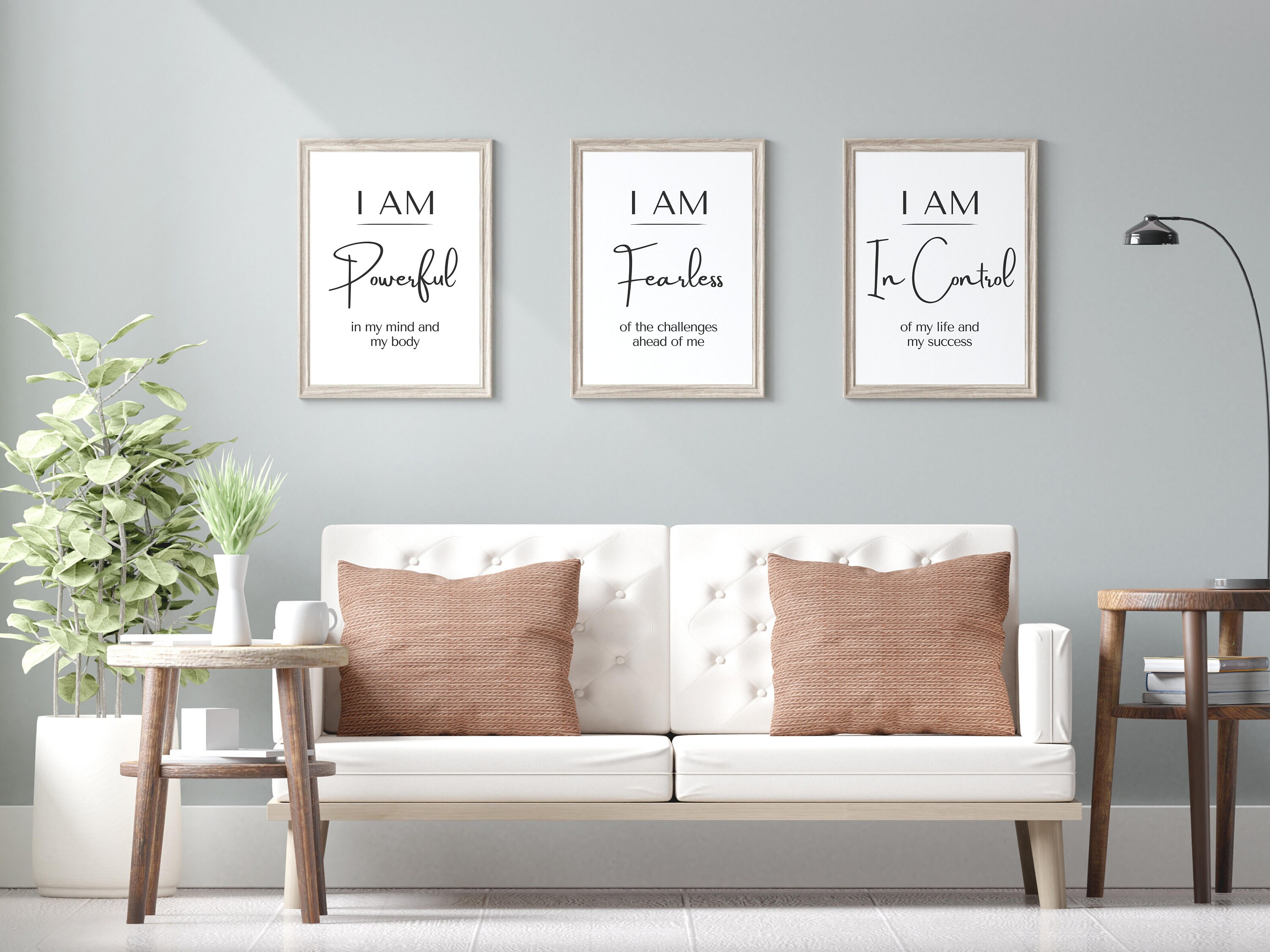I Am Motivational Wall Art, Inspirational Quotes Wall Art, Empowering ...
