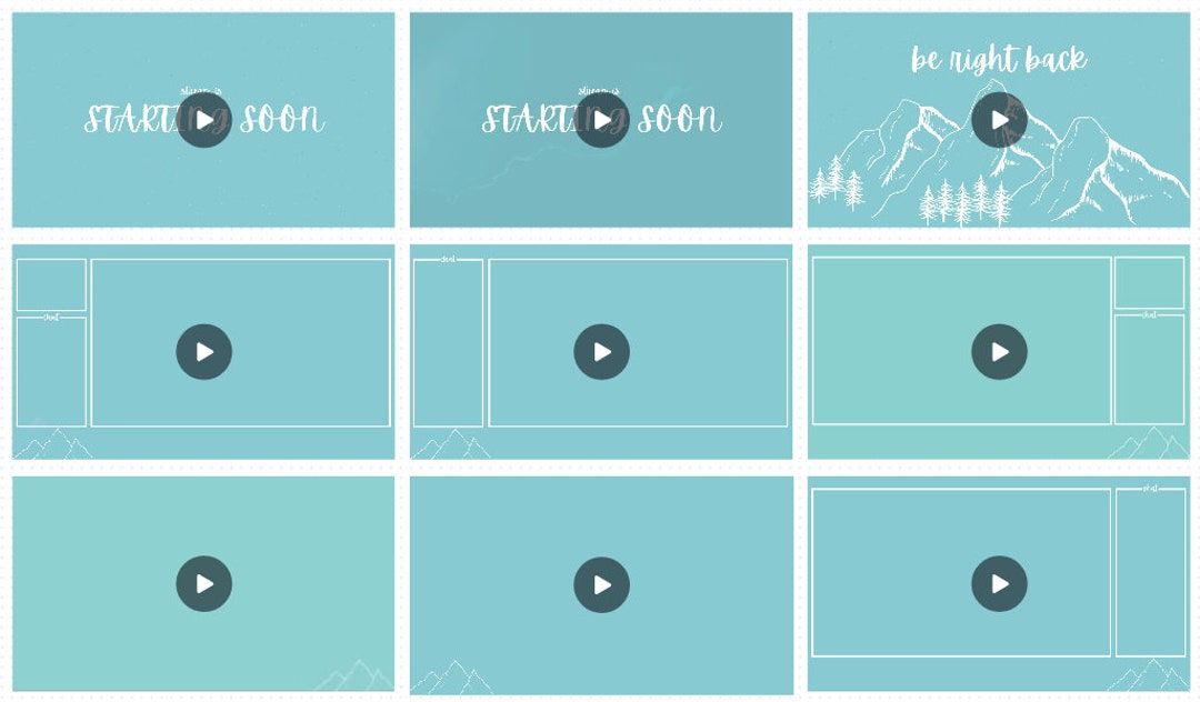 Twitch Panels, Overlays, Layouts/scenes Blue - Etsy