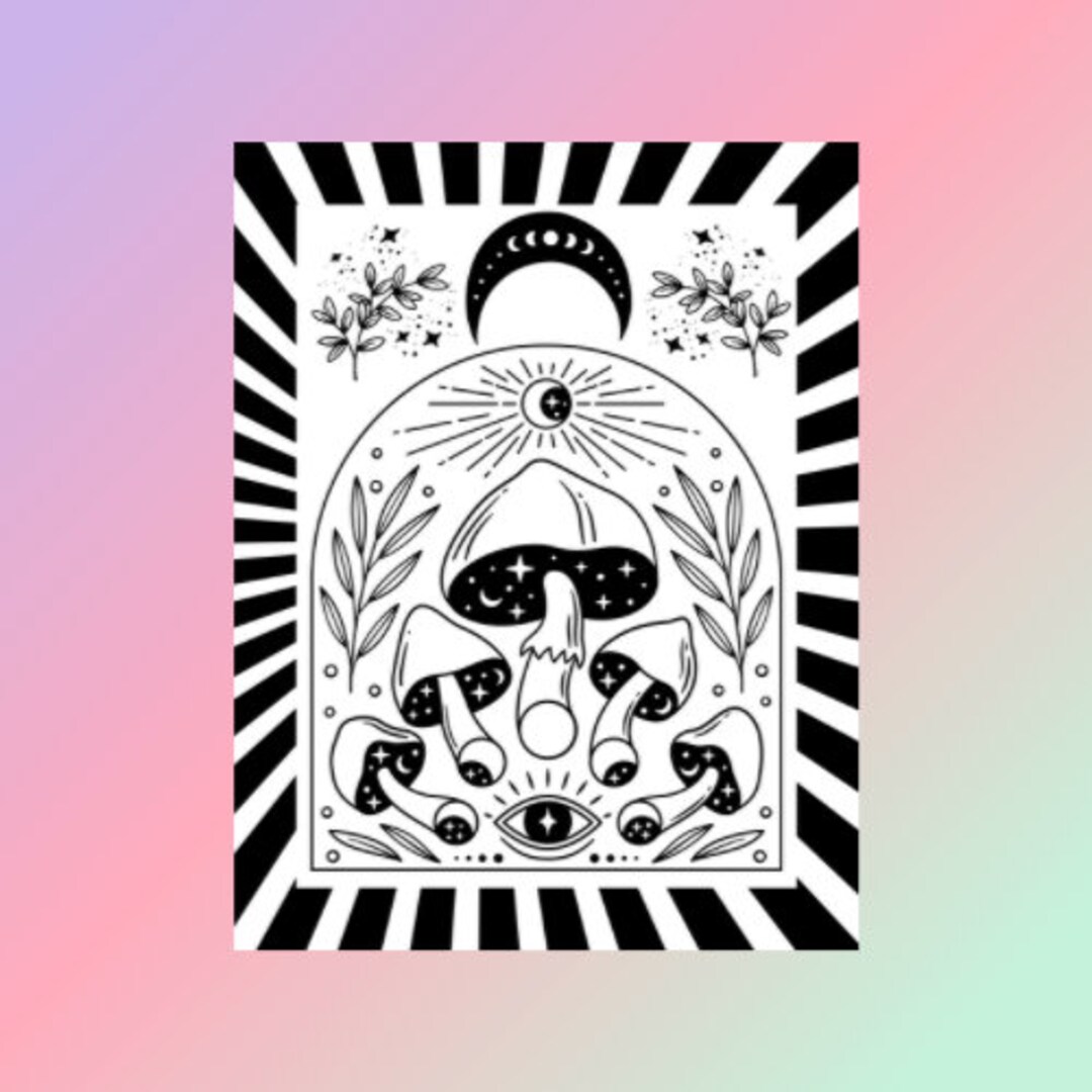 Tarot Magic Coloring Page - Etsy