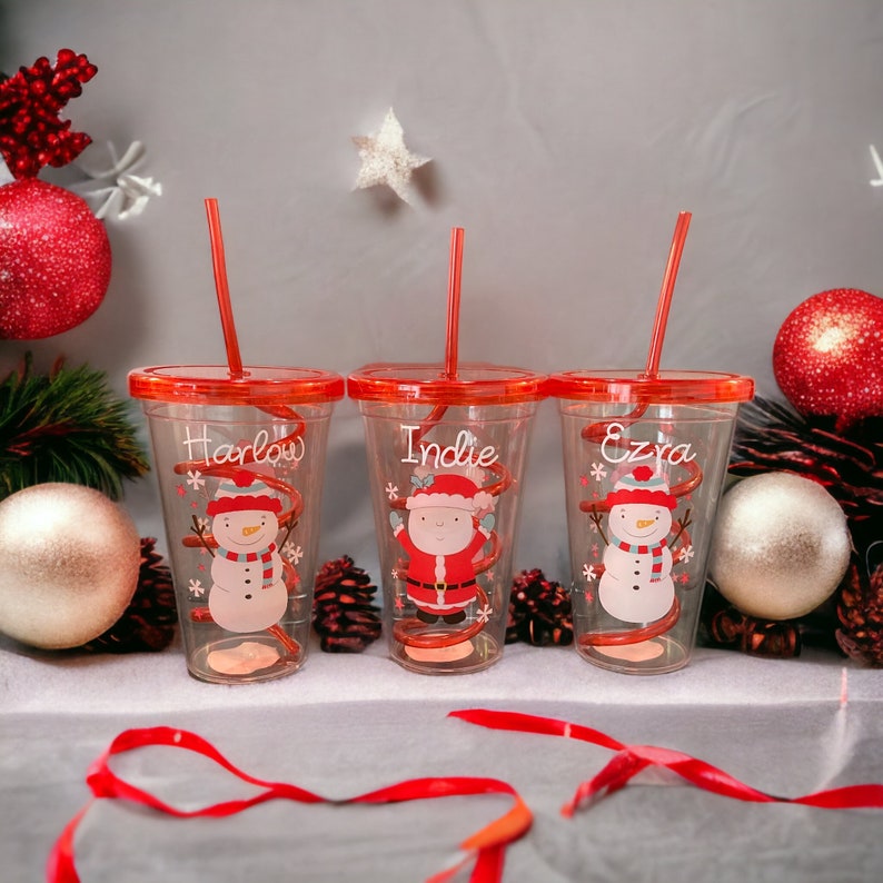 Christmas Tumbler Kids Christmas Cup Christmas Eve Box Cup - Etsy UK