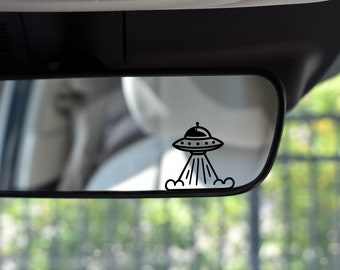 UFO Starry Sky Vinyl Decal Alien Abduction Outdoors Sticker UAP Forest ...