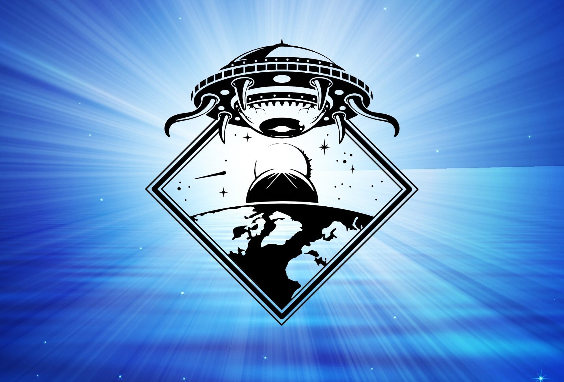 UFO Alien Mothership Vinyl Decal - Etsy