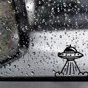 Mini UFO Vinyl Decal | Cute Alien Abduction Sticker - Etsy