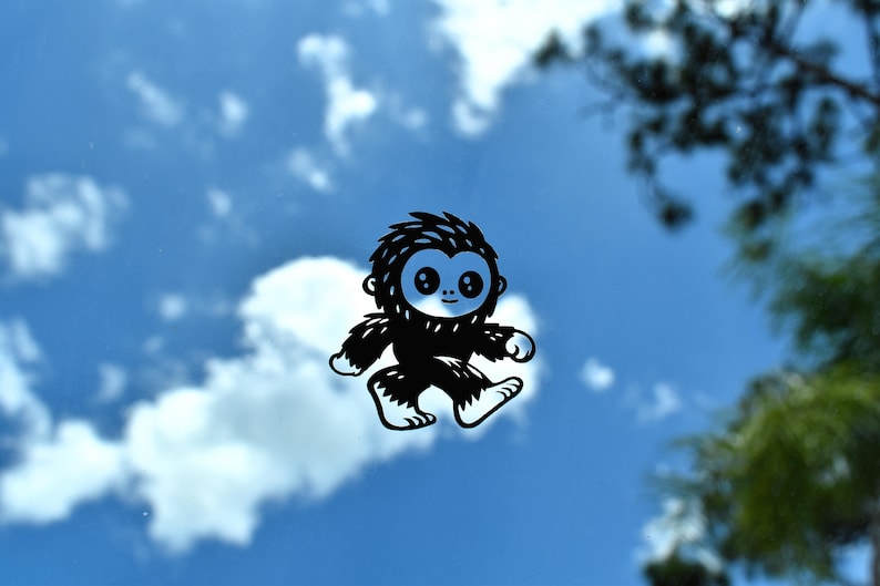 Mini Bigfoot Decal | Cute Sasquatch Sticker - Etsy