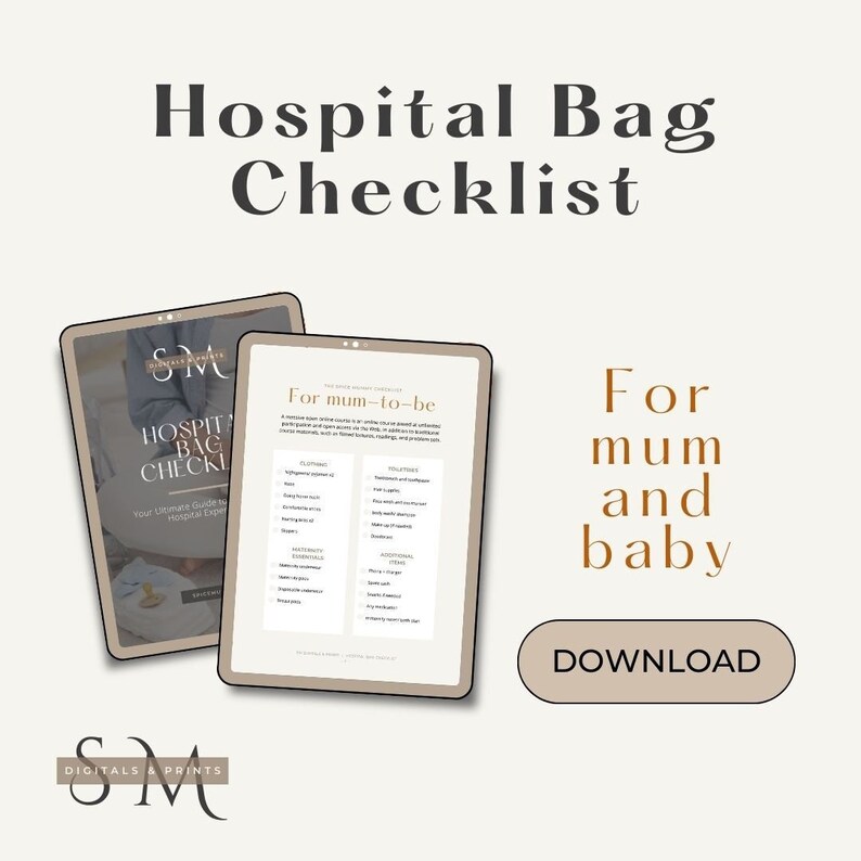 Giving Birth? Hospital Bag Checklist - Etsy